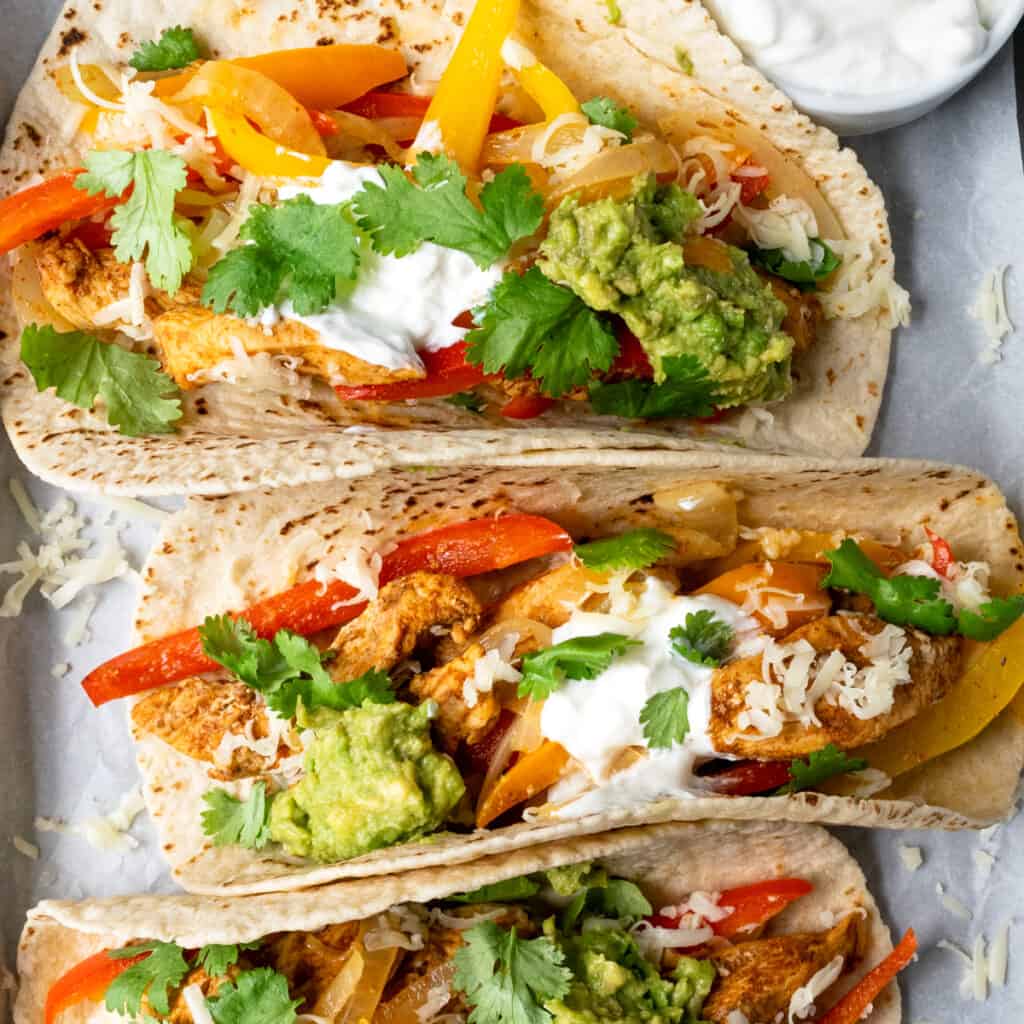 Chicken Fajita Tacos - Fresh Apron