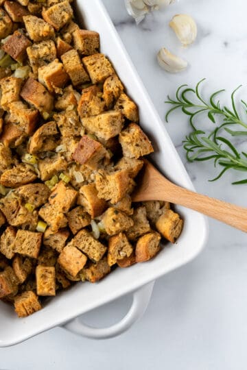 Homemade Stuffing with French Bread - Fresh Apron
