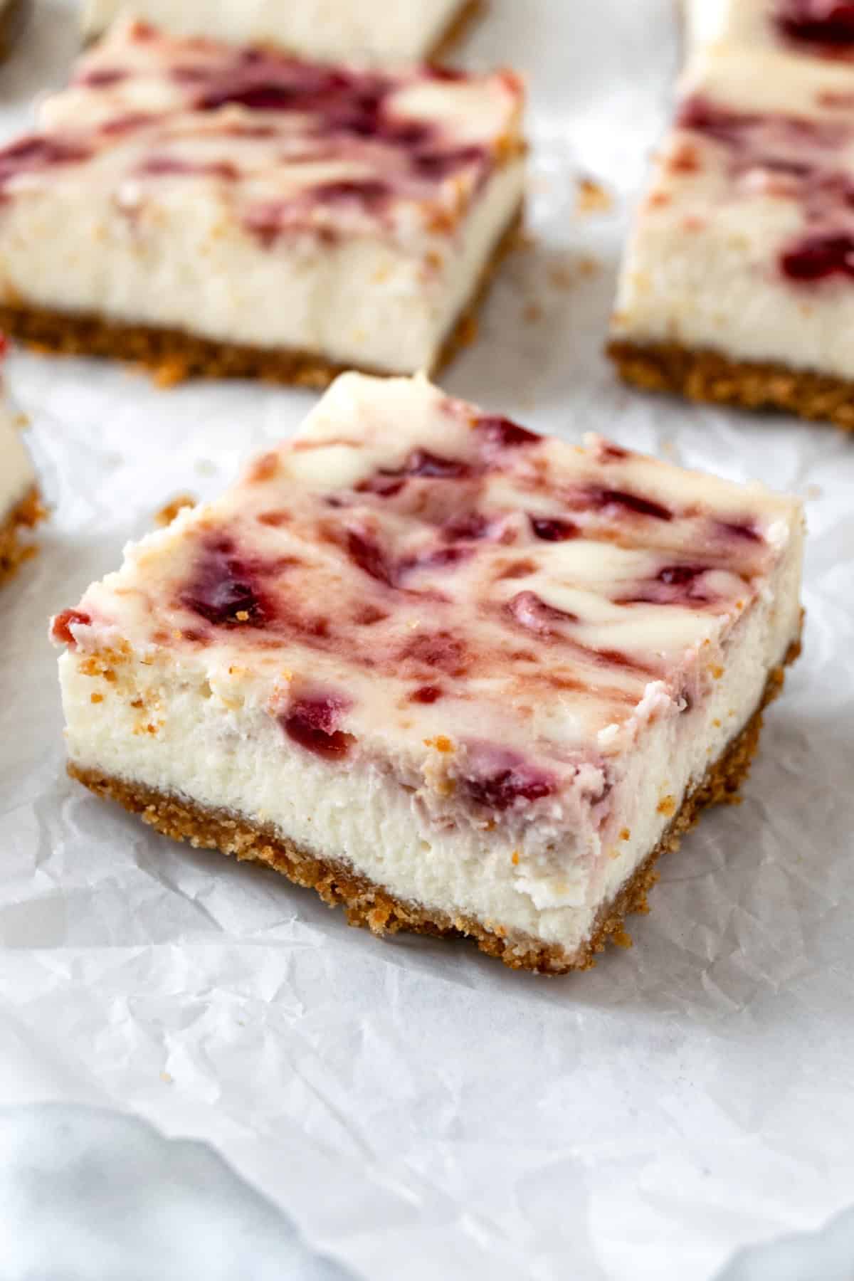 Raspberry Cheesecake Bars - Fresh Apron